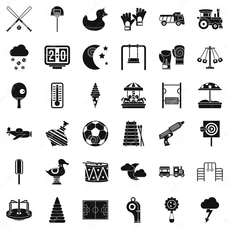 New Playground Icons Set, Simple Style Stock Vector - Illustration of ... New Playground Icons Set, Simple Style Stock Vector - Illustration of ...