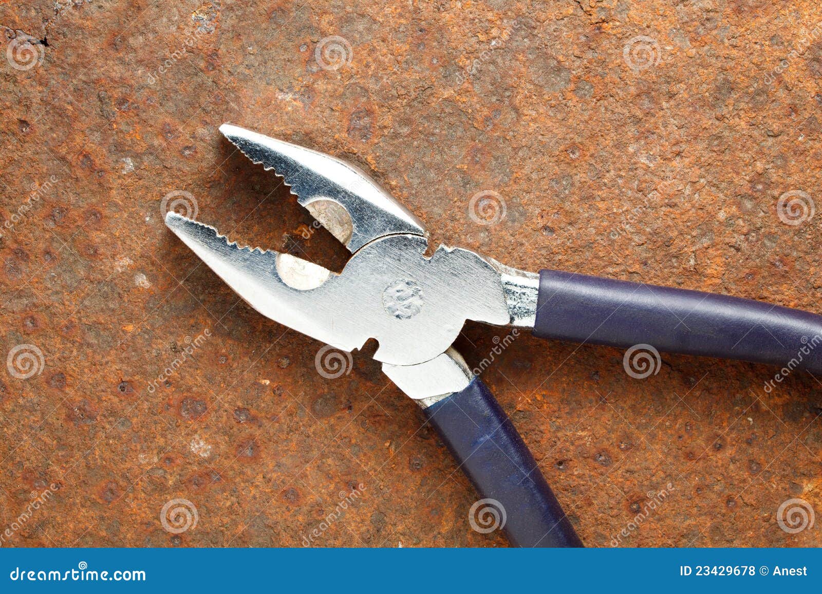 New Pliers Over Grunge Background Stock Photo - Image of corroded ...