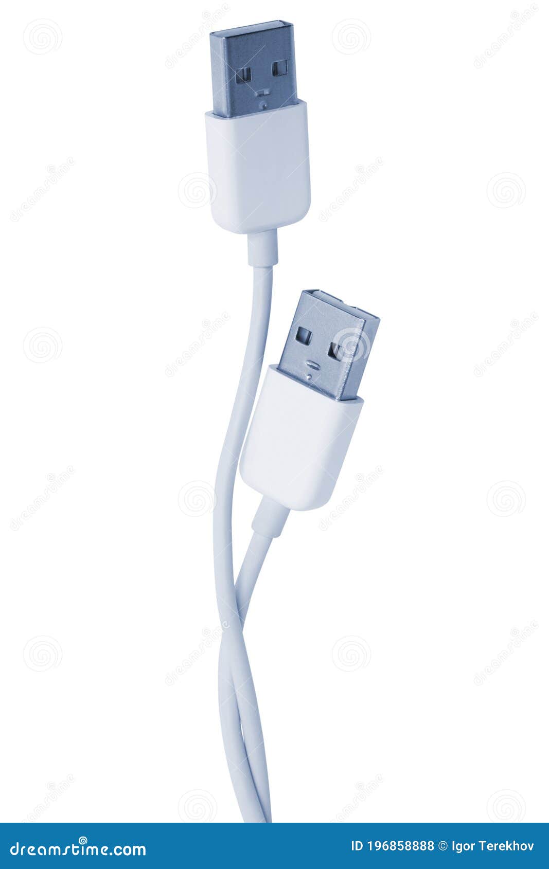 New Plug Usb On White Background Stock Photo - Image of electricity ...
