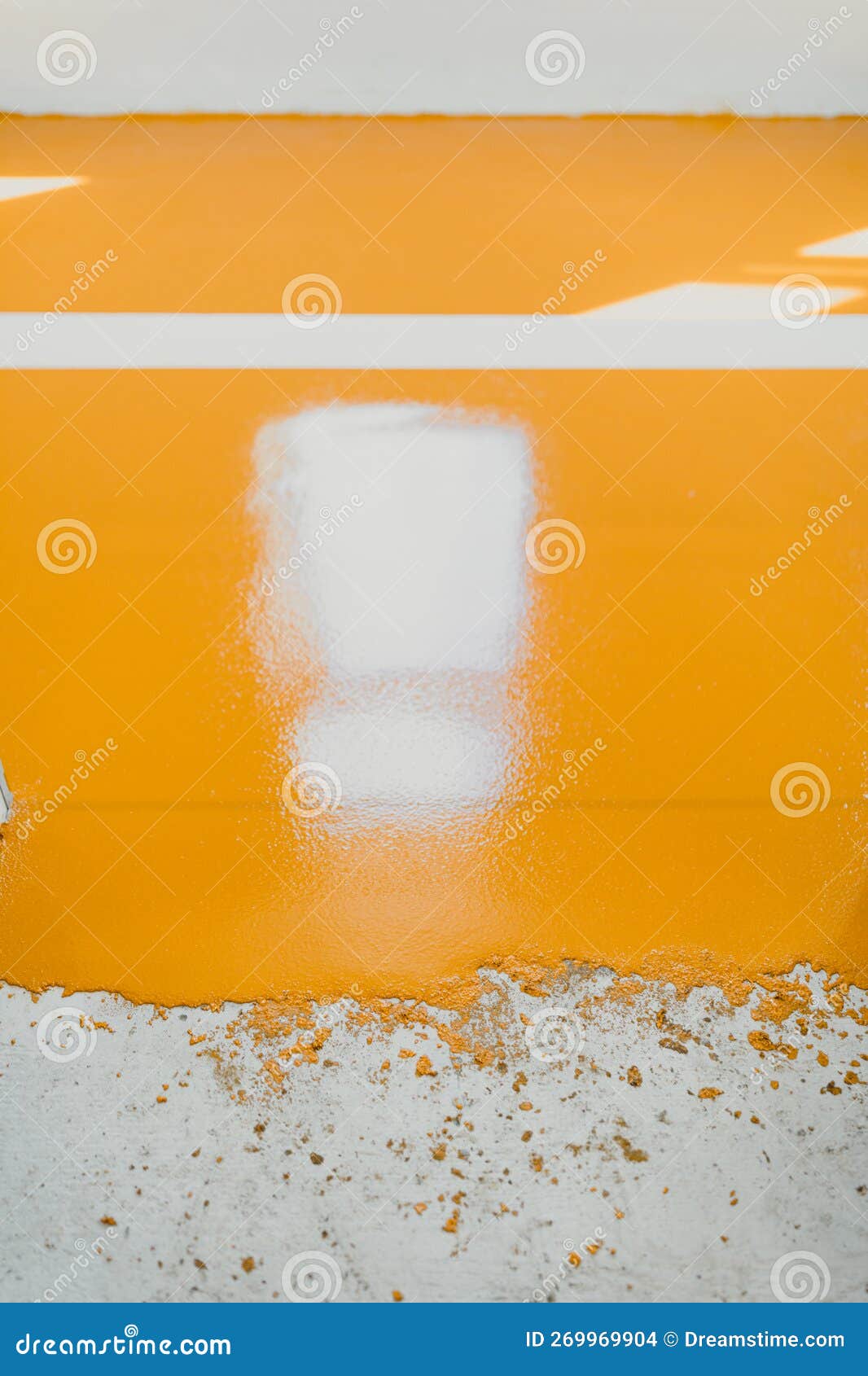 Close-up Details of the Floor Layer Covered with Resin and Epoxy Paint ...