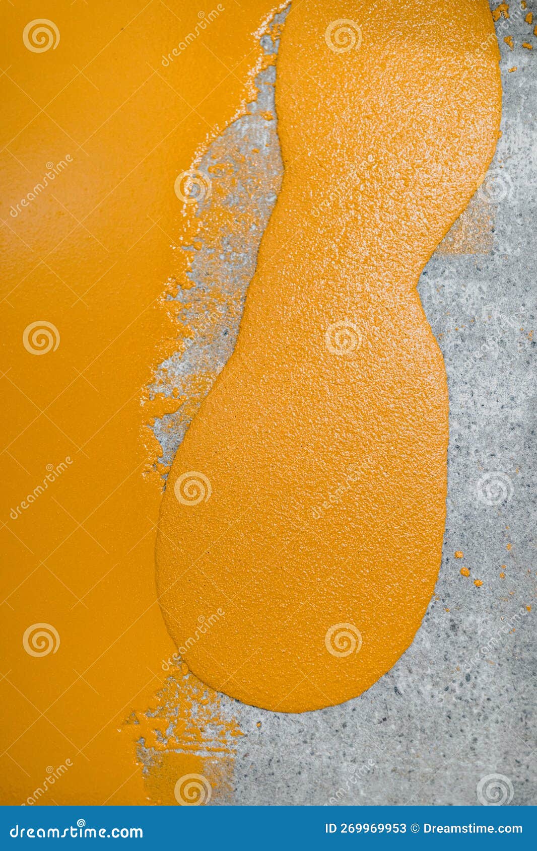 Polished Concrete Floor Covered with a Layer of Yellow Epoxy Resin ...