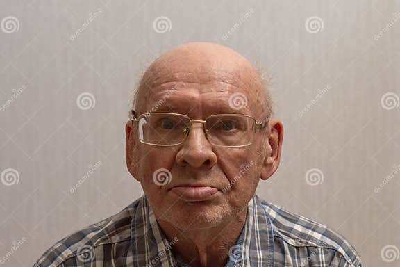 Portrait of an Old Man. Front View Stock Photo - Image of people, front ...