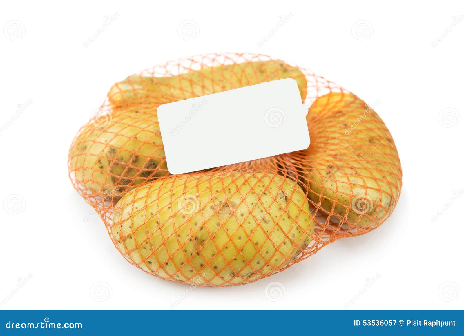 New Potato in the Net Isolated on White. Stock Image - Image of brown ...