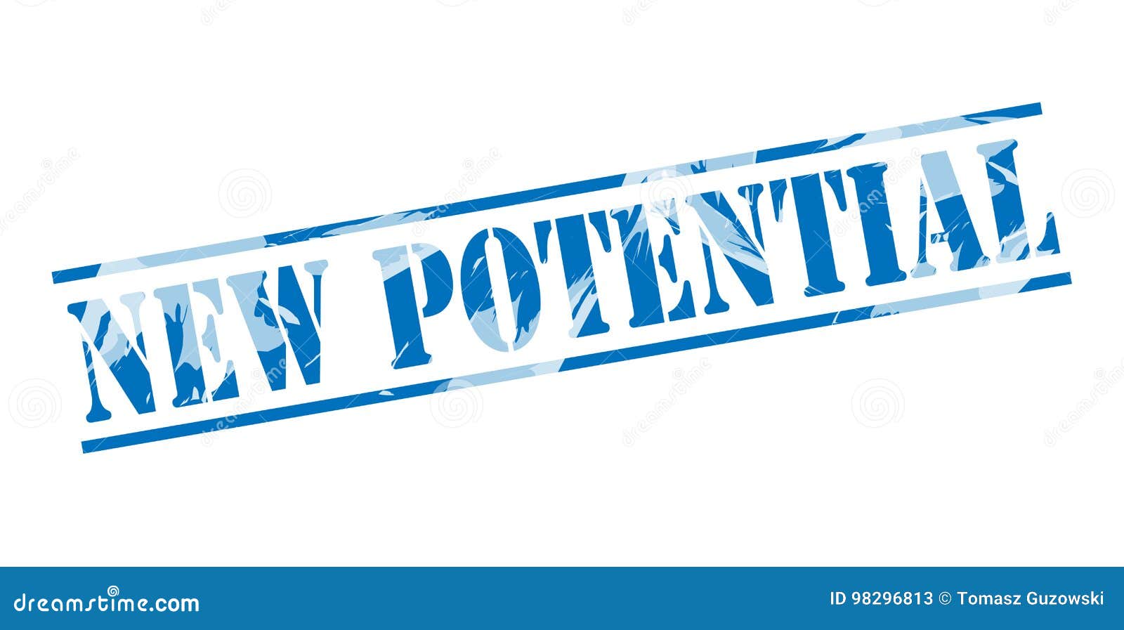 New potential blue stamp stock illustration. Illustration of label ...