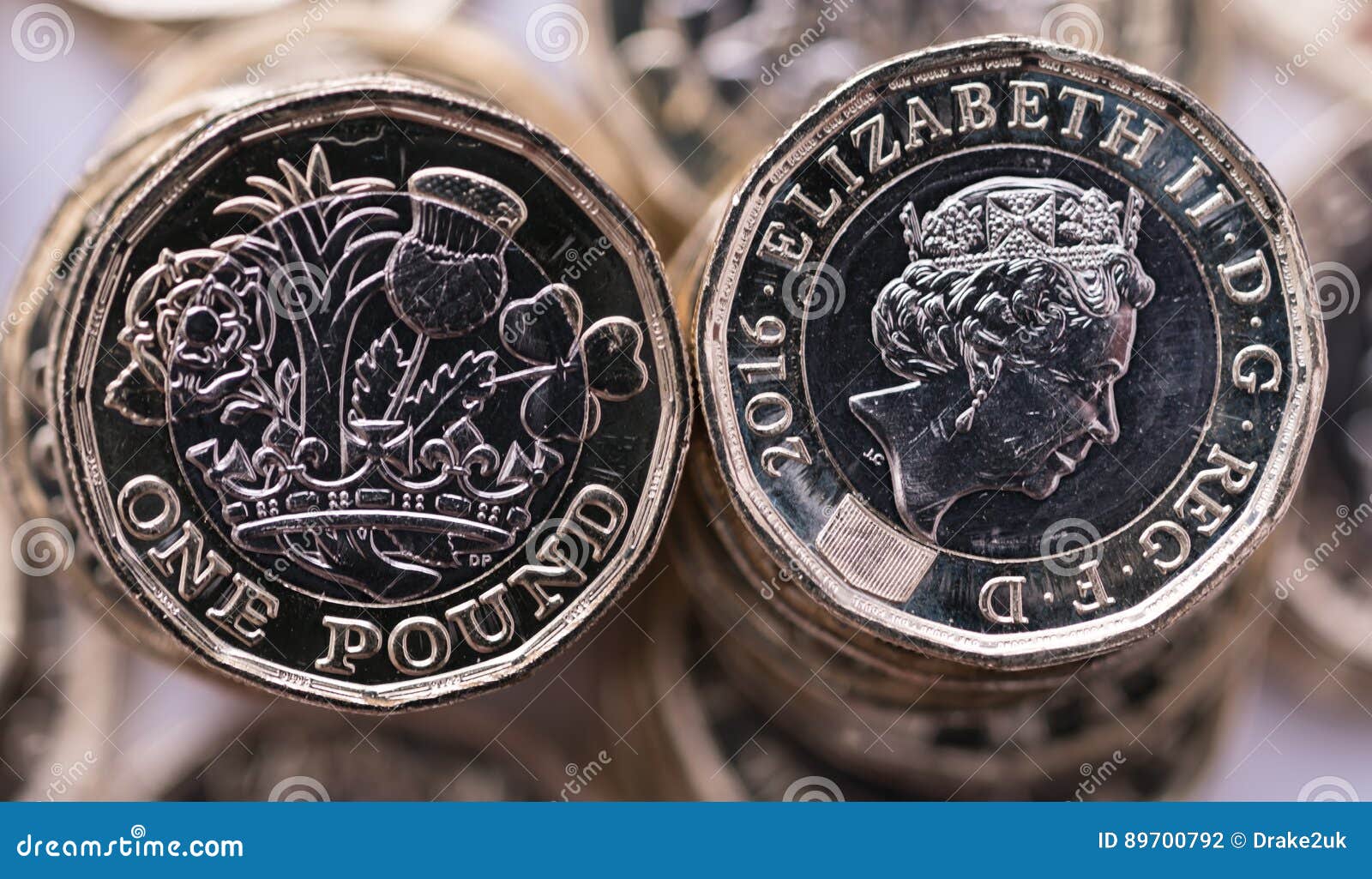 New Pound Coin Introduced in Britain, Front and Back Editorial ...
