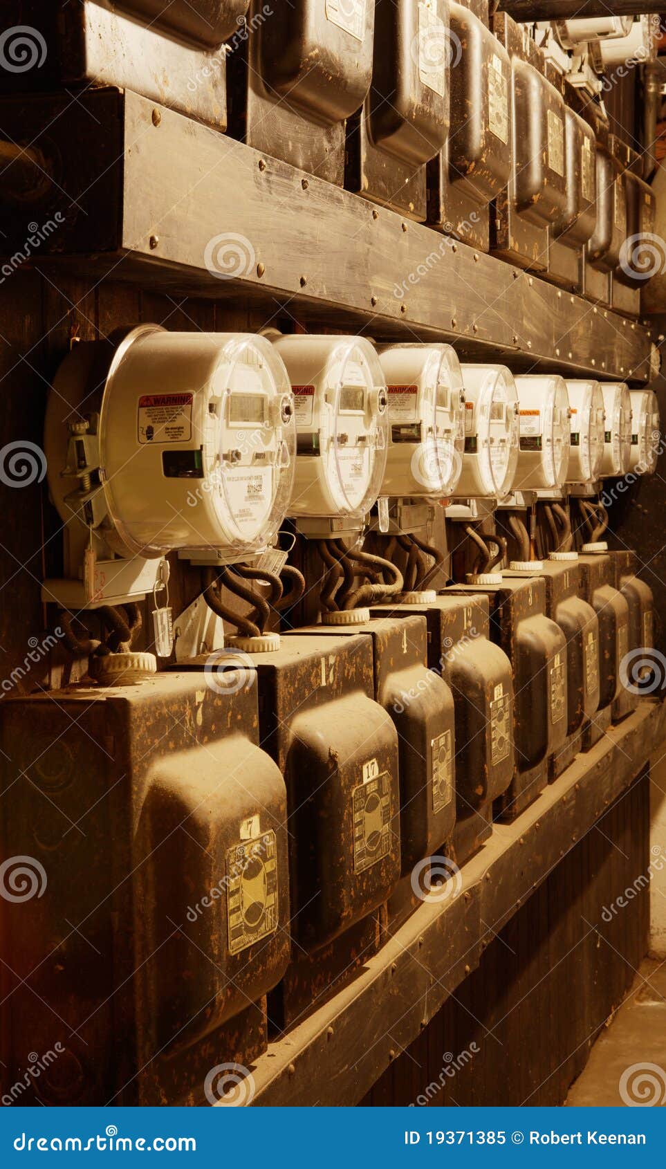 New Power Meters in Old Setting Vertical Stock Image - Image of service ...