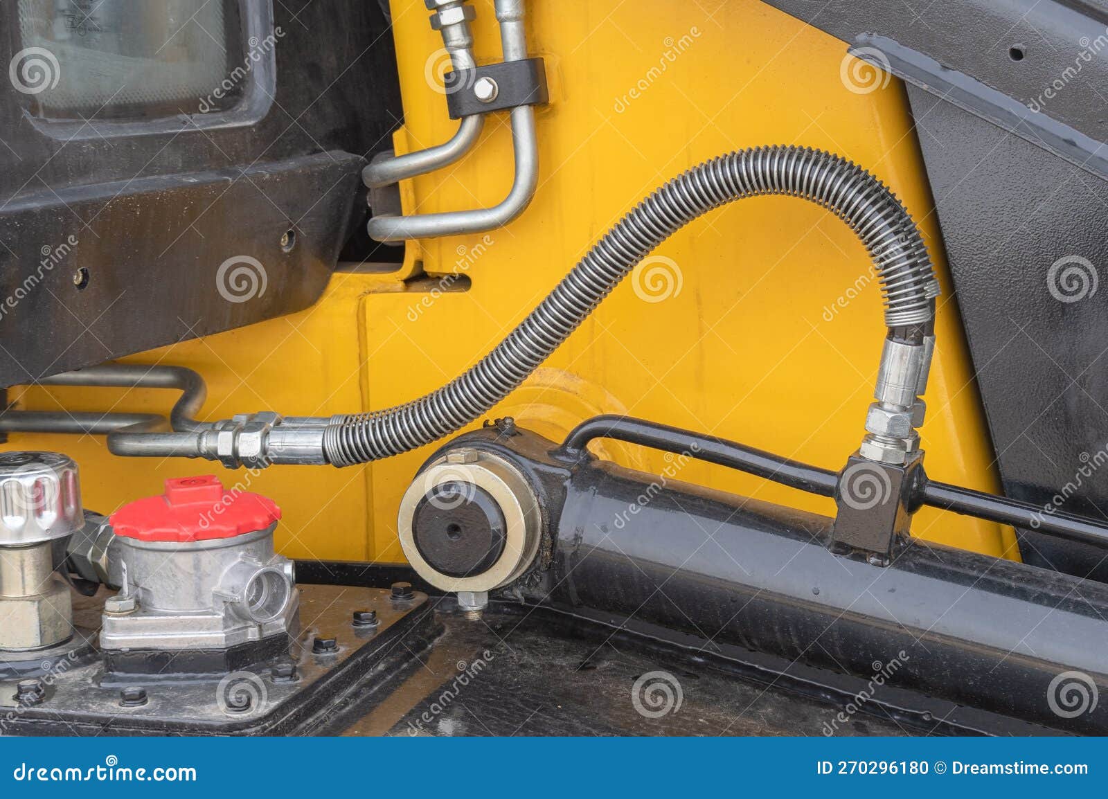 Excavator Pressure Pipes System Stock Image | CartoonDealer.com #106937173