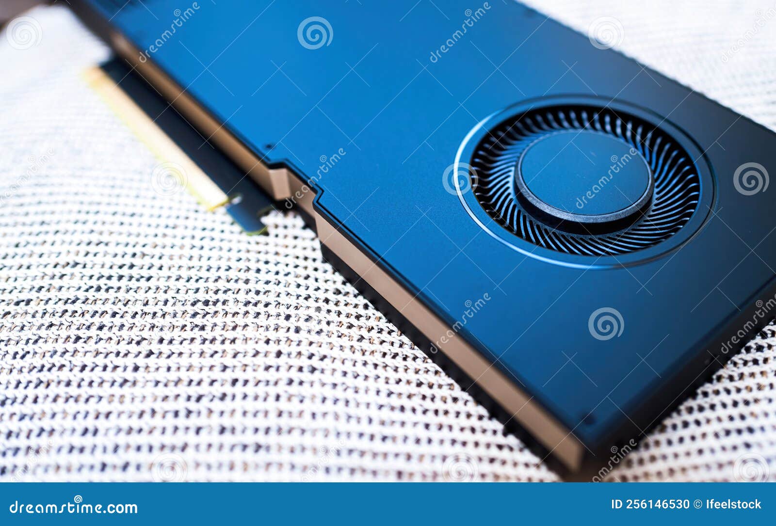 New Powerful GPU Professional Video Card with Silent Fan Stock Photo ...