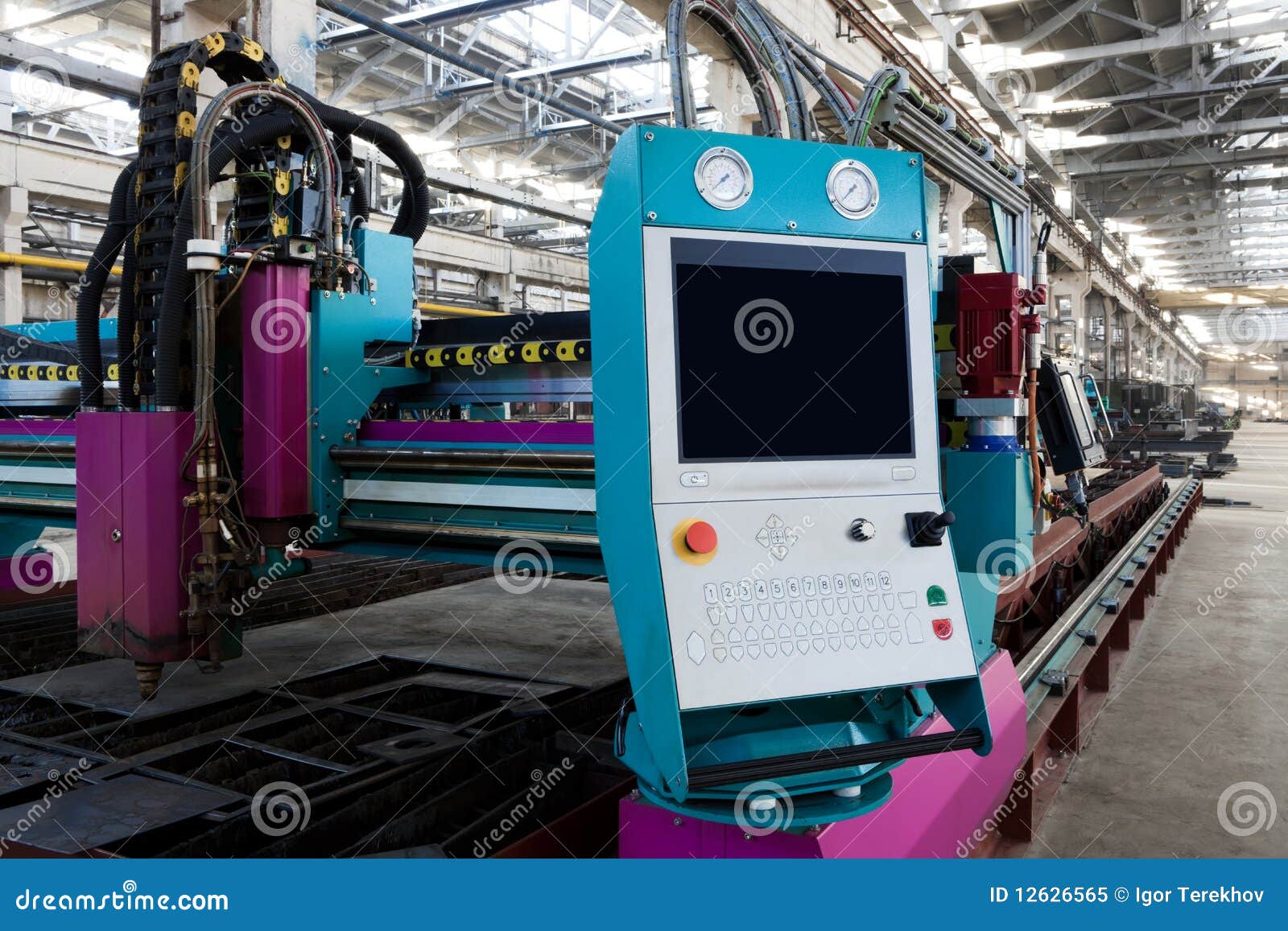 New and Powerful Metalworking Machine Stock Image - Image of plant ...