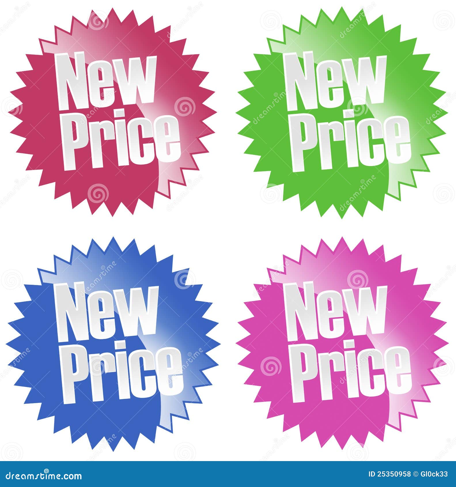 New price sticker set stock illustration. Illustration of symbol - 25350958