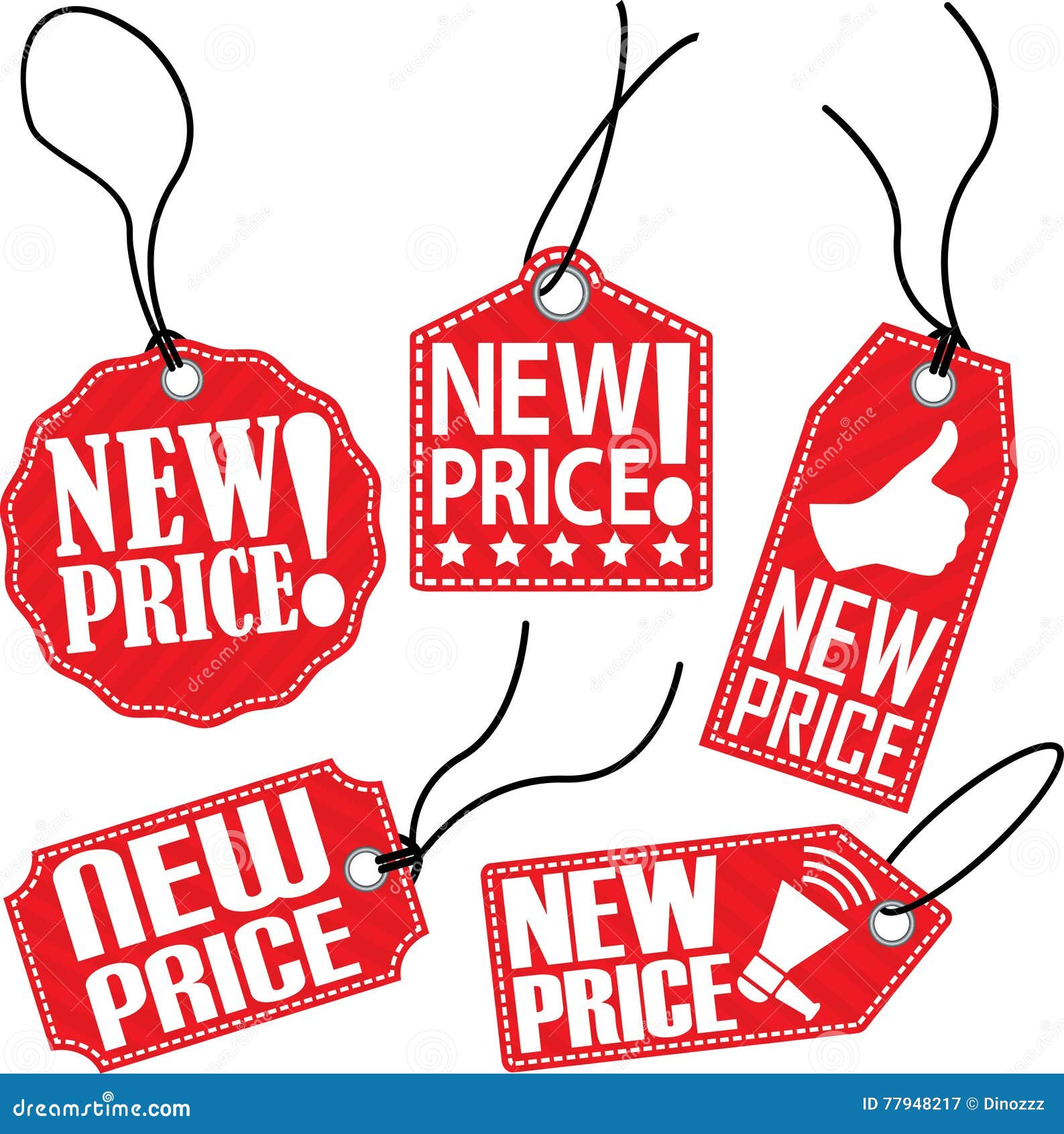 New Price Tag Set, Vector Illustration Stock Vector - Illustration of ...