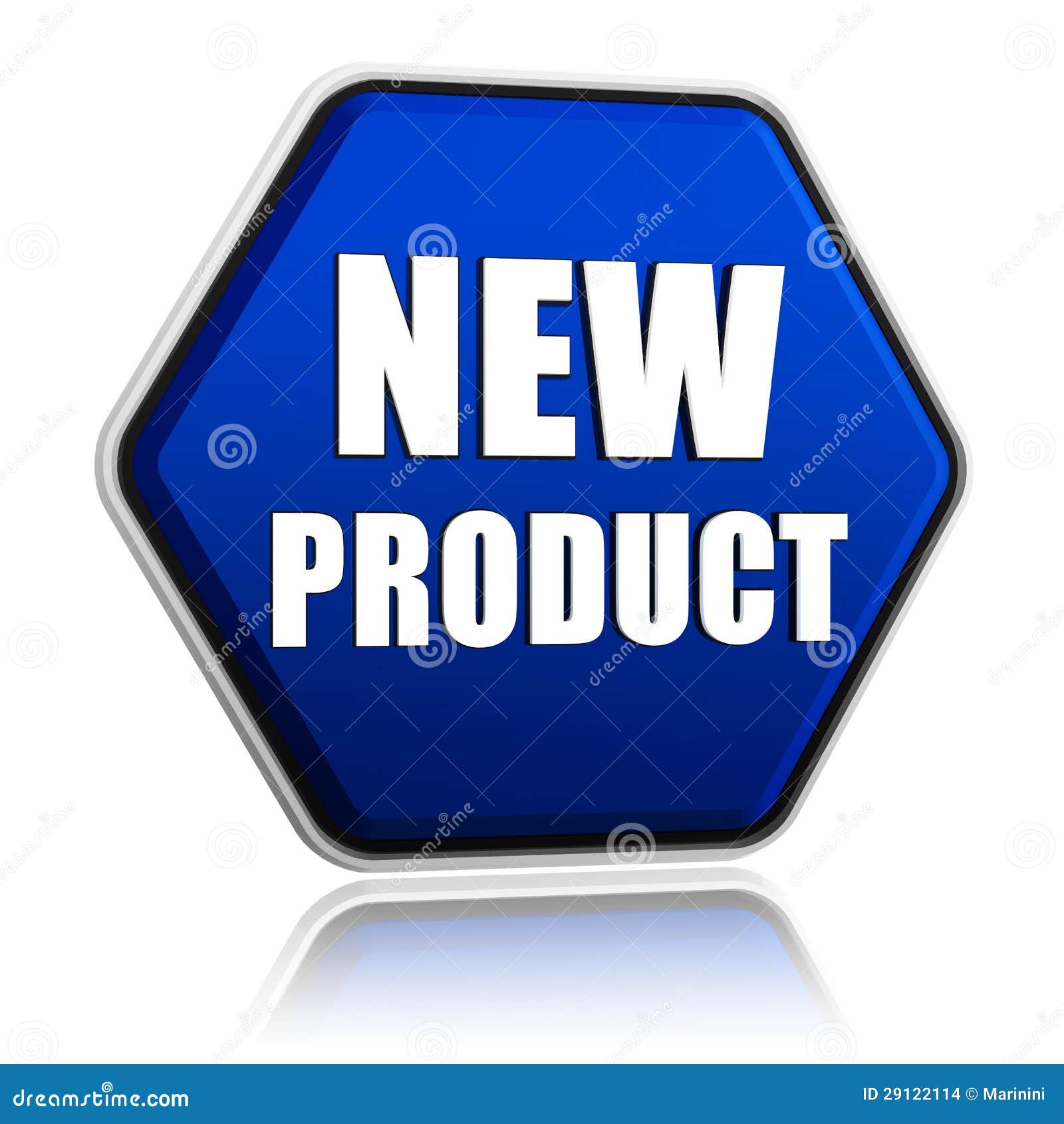 New product hexagon button stock illustration. Illustration of grade ...