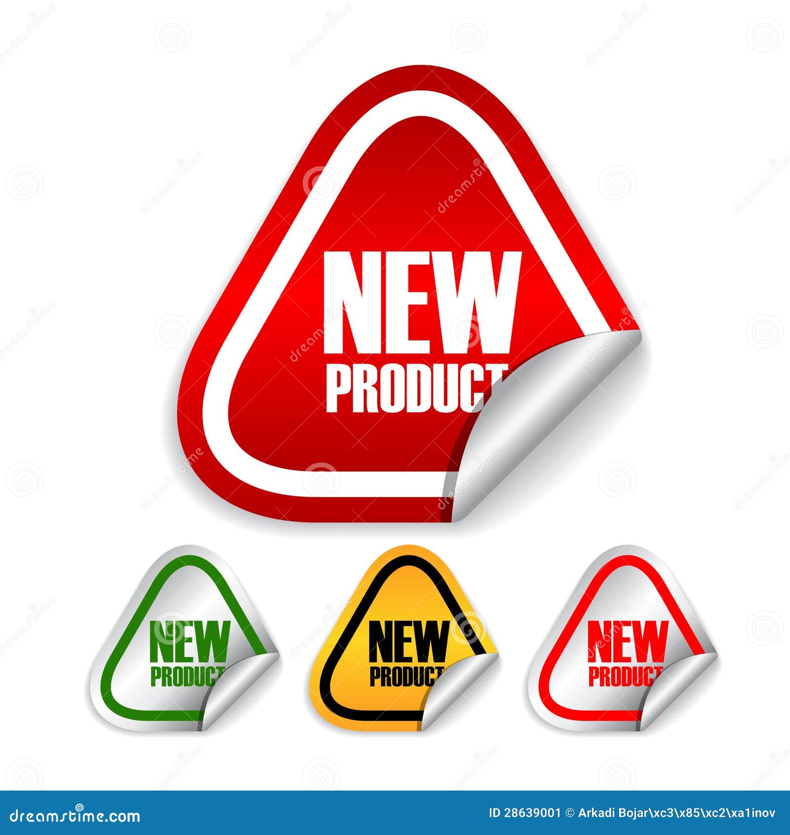 New product labels stock vector. Illustration of sign - 28639001