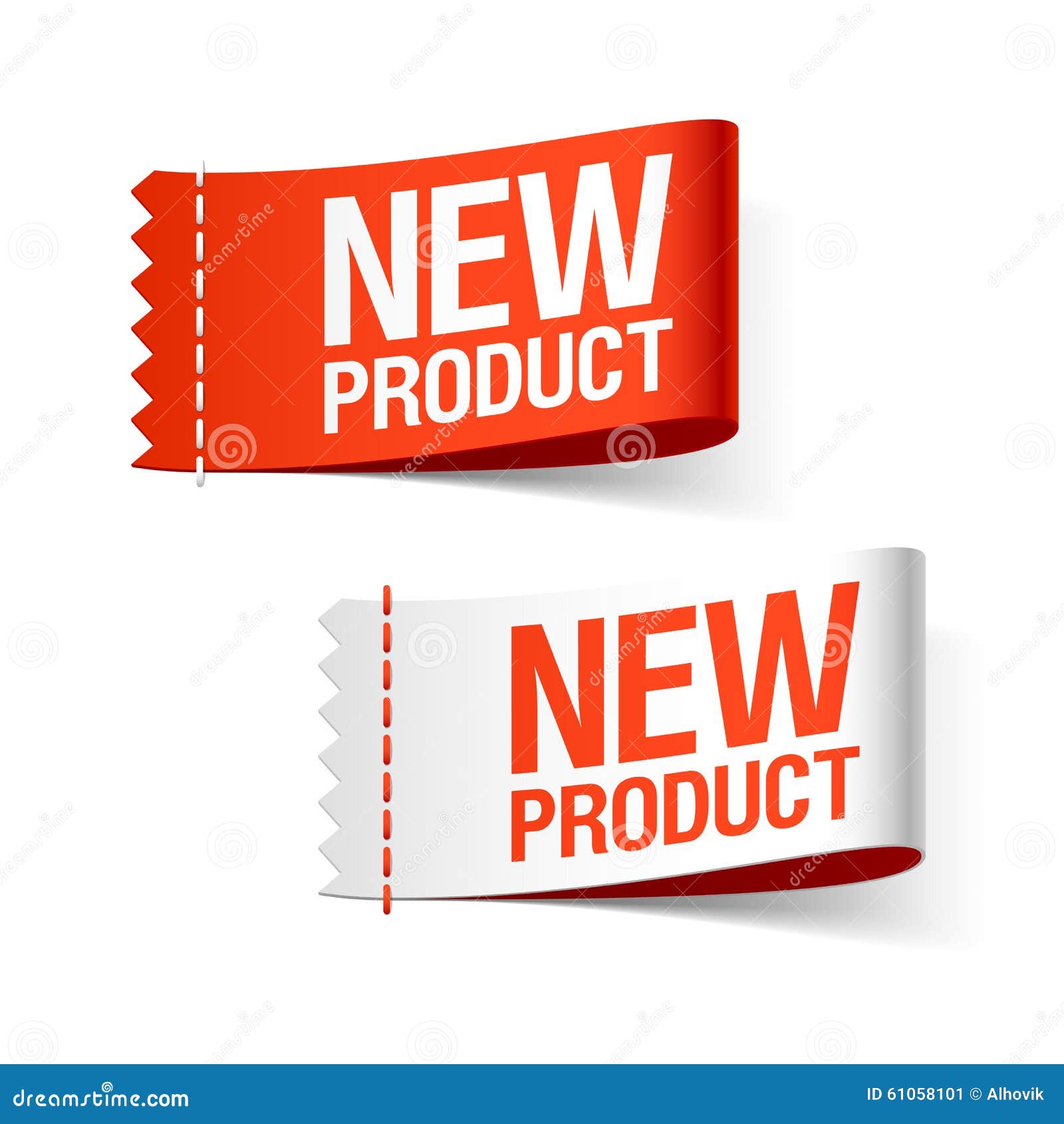 New product labels stock vector. Illustration of market - 61058101