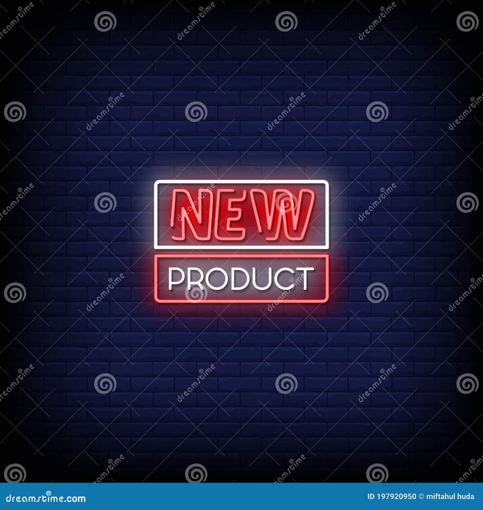 New Product Neon Signs Style Text Vector Stock Vector - Illustration of ...