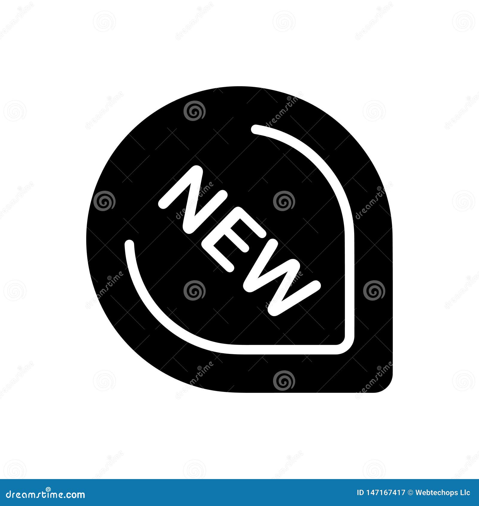 Black Solid Icon for New Product, Label and Sticker Stock Vector ...