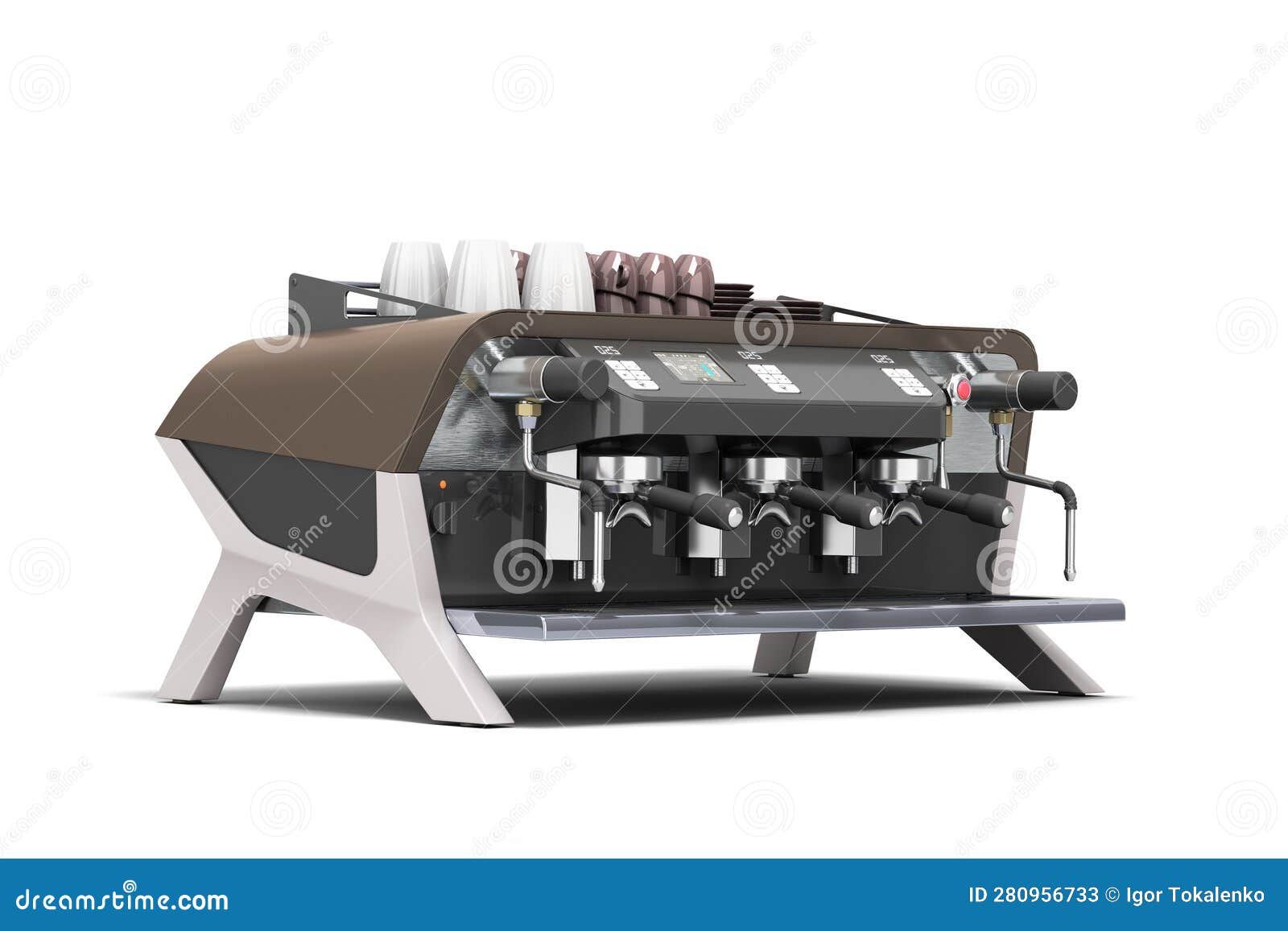 EDC Machine In Perspective View. Simple Illustration In Black And White ...