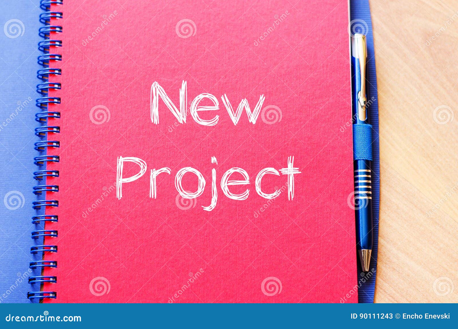 New Project Text Concept on Notebook Stock Image - Image of business ...
