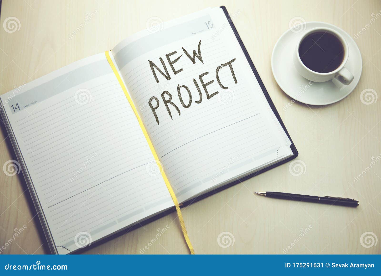 New Project Text Concept Write on Notebook Stock Image - Image of ...