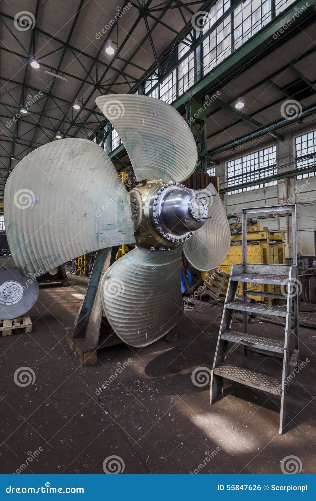 New propeller in the hall stock photo. Image of industrial - 55847626