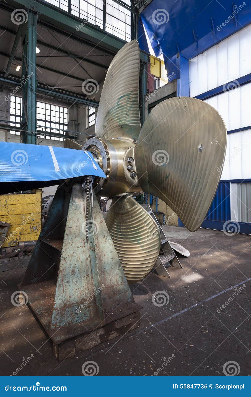 New propeller in the hall stock photo. Image of port - 55847736