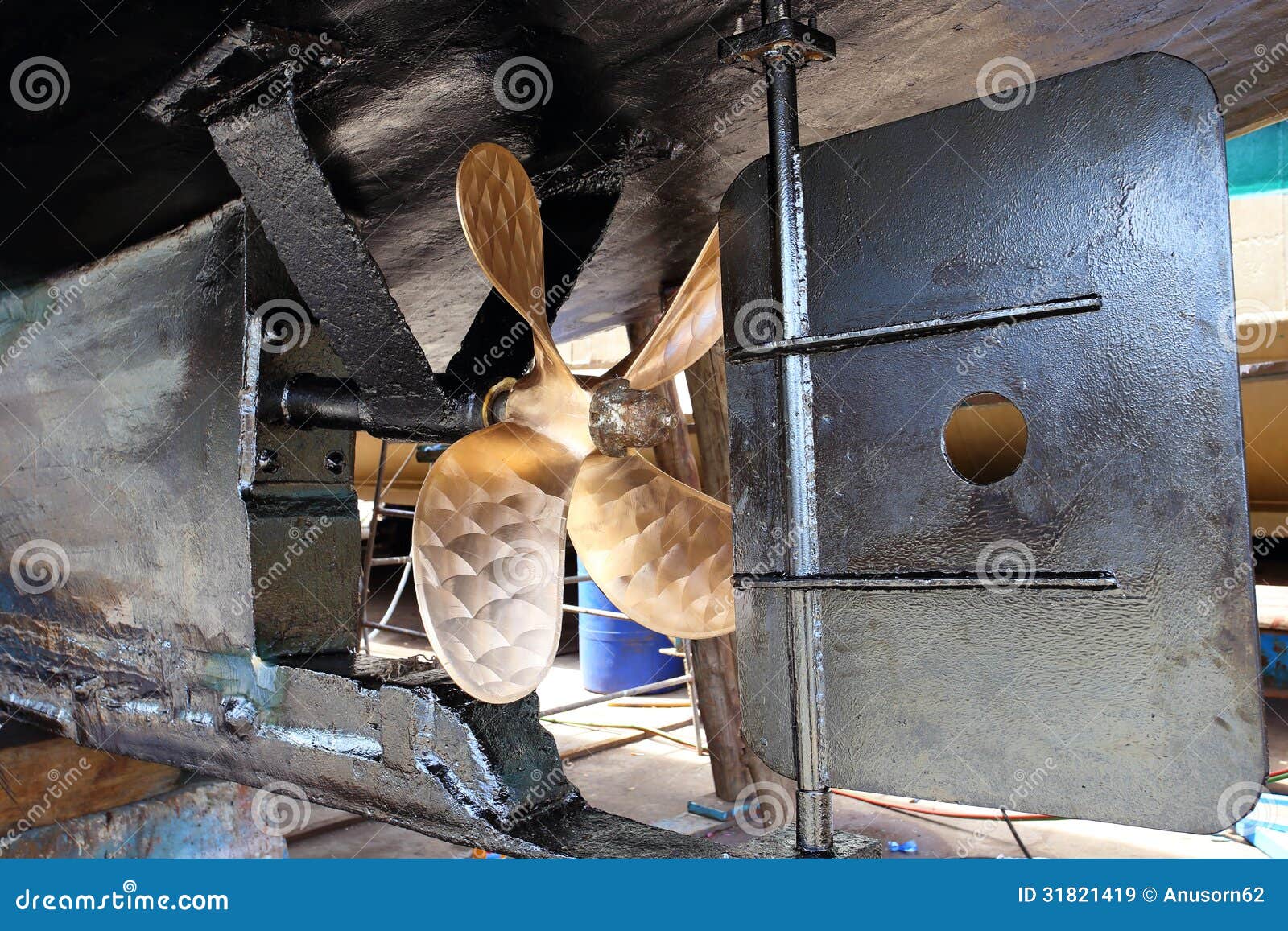 New propeller of a ship stock image. Image of industry - 31821419