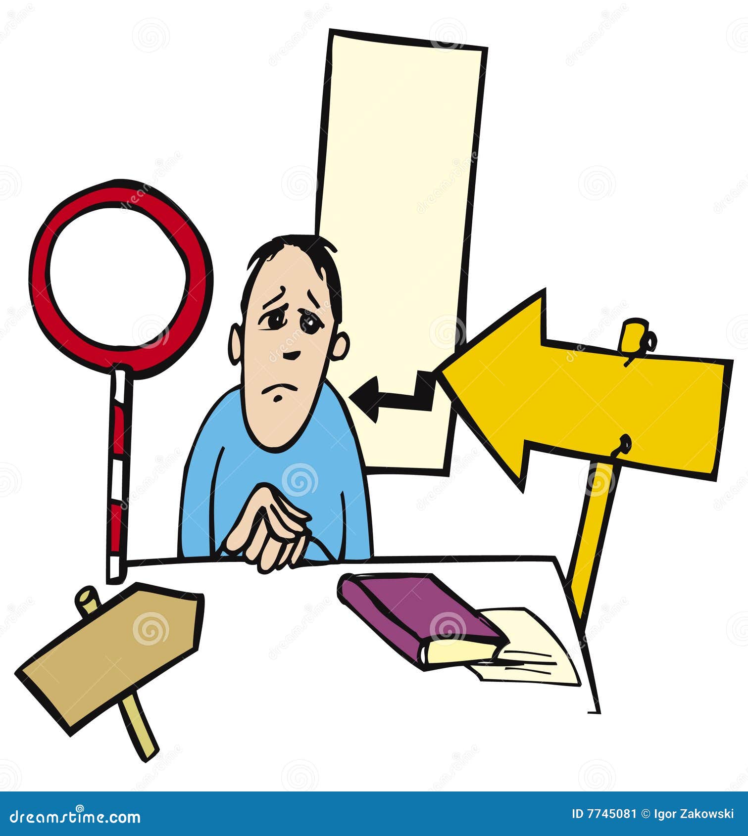 New pupil in school stock vector. Illustration of witty - 7745081