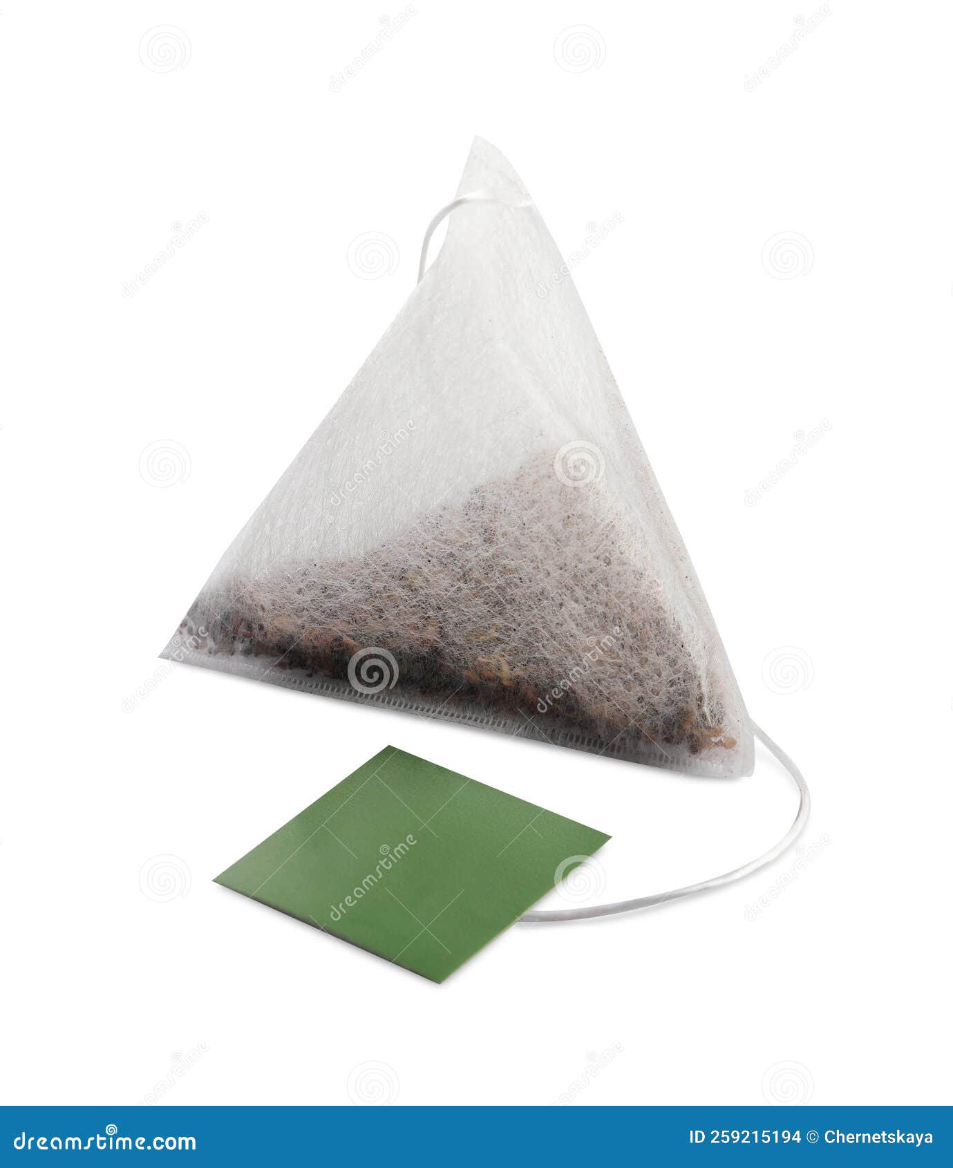 New Pyramid Tea Bag Isolated on White Stock Photo - Image of aroma ...