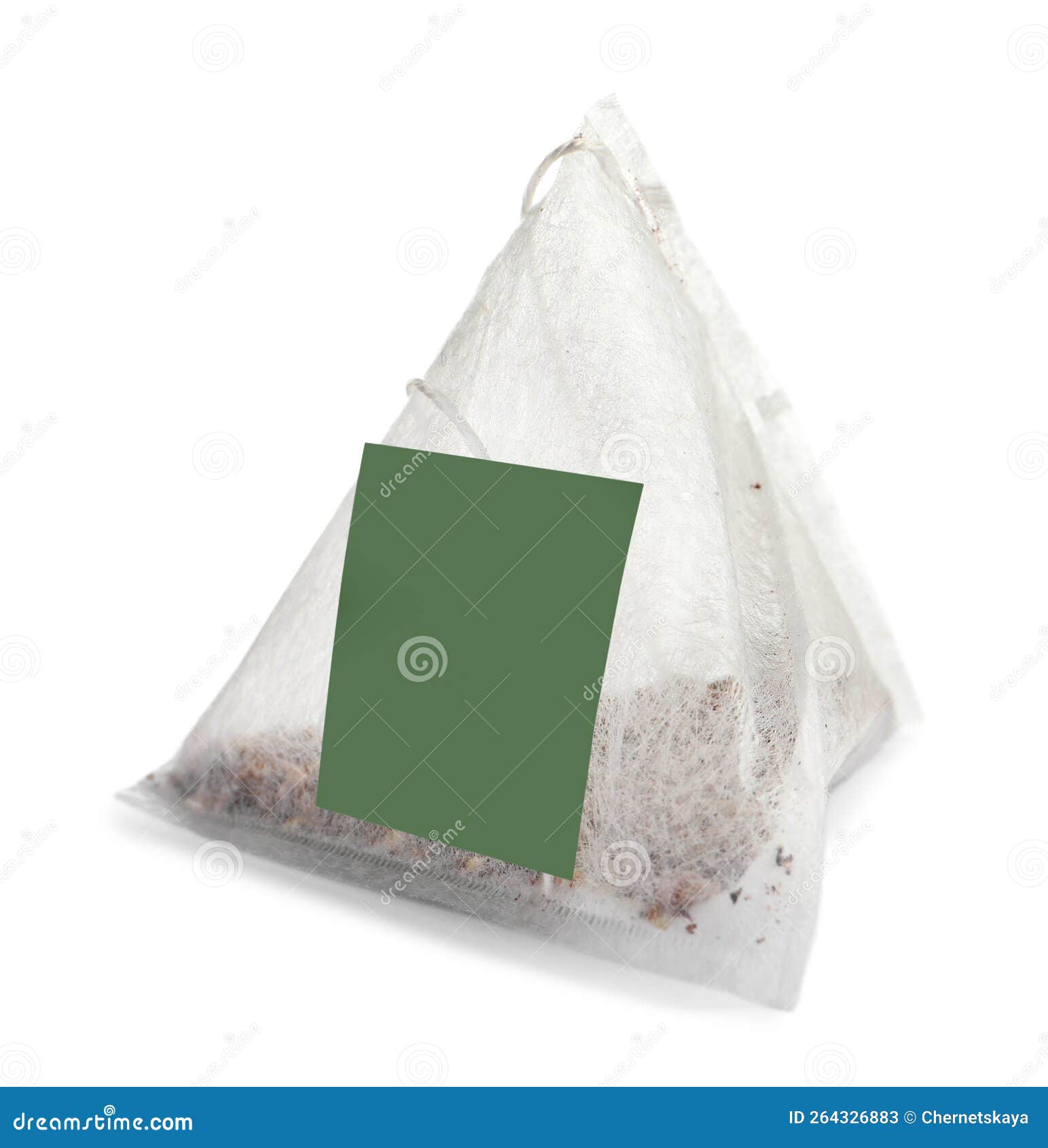 New Pyramid Tea Bag Isolated on White Stock Image - Image of fresh ...