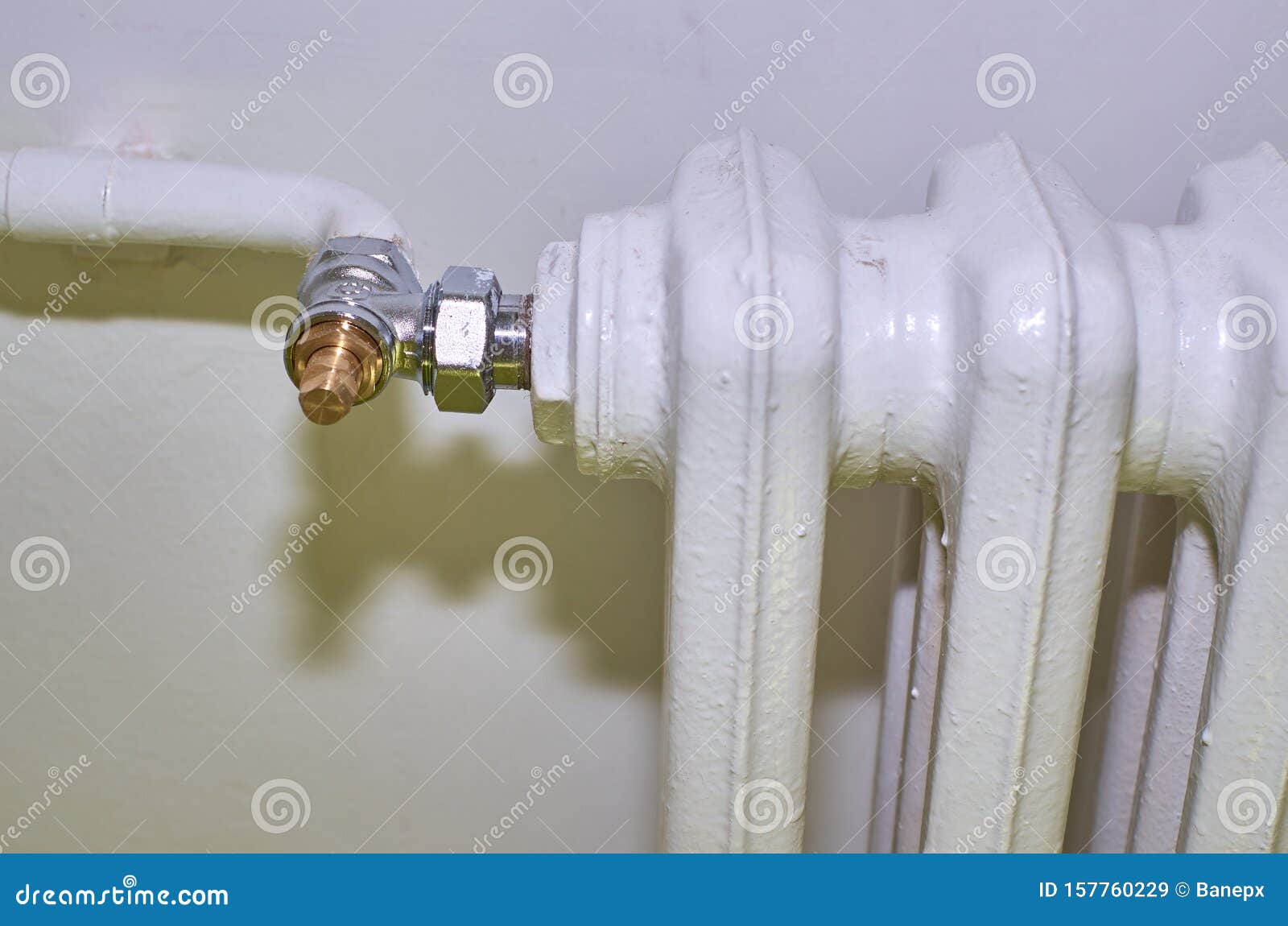 New radiator valve stock image. Image of central, tube - 157760229