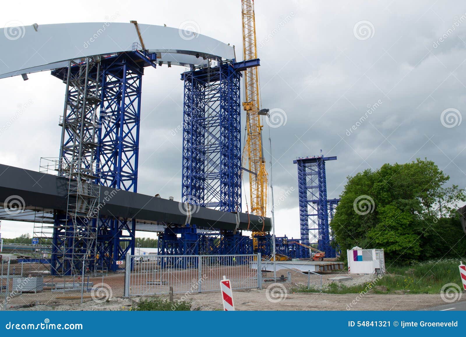 New Rail Bridge Being Built Stock Image - Image of architectural ...