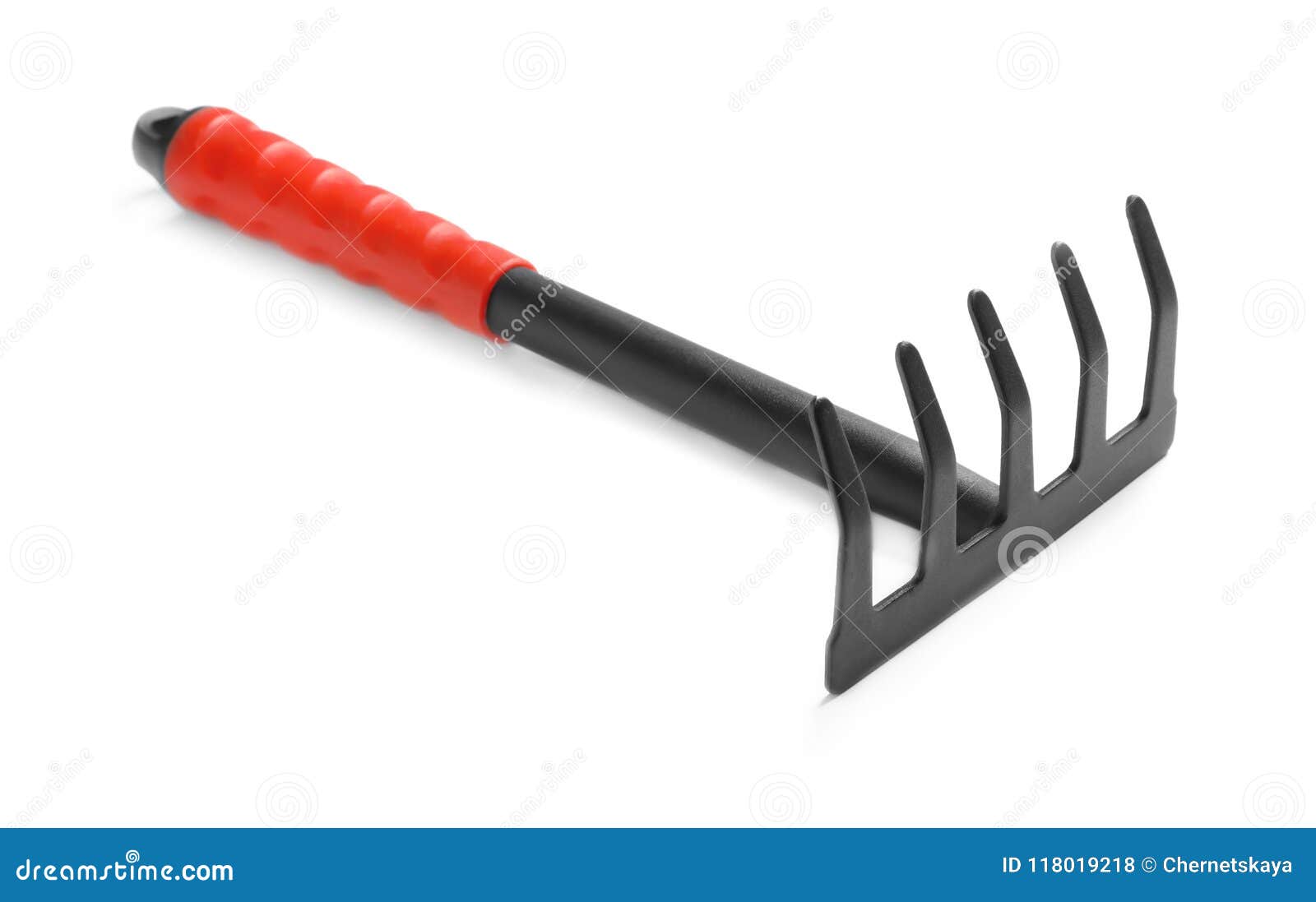 New Rake on White Background. Gardening Tool Stock Photo - Image of ...