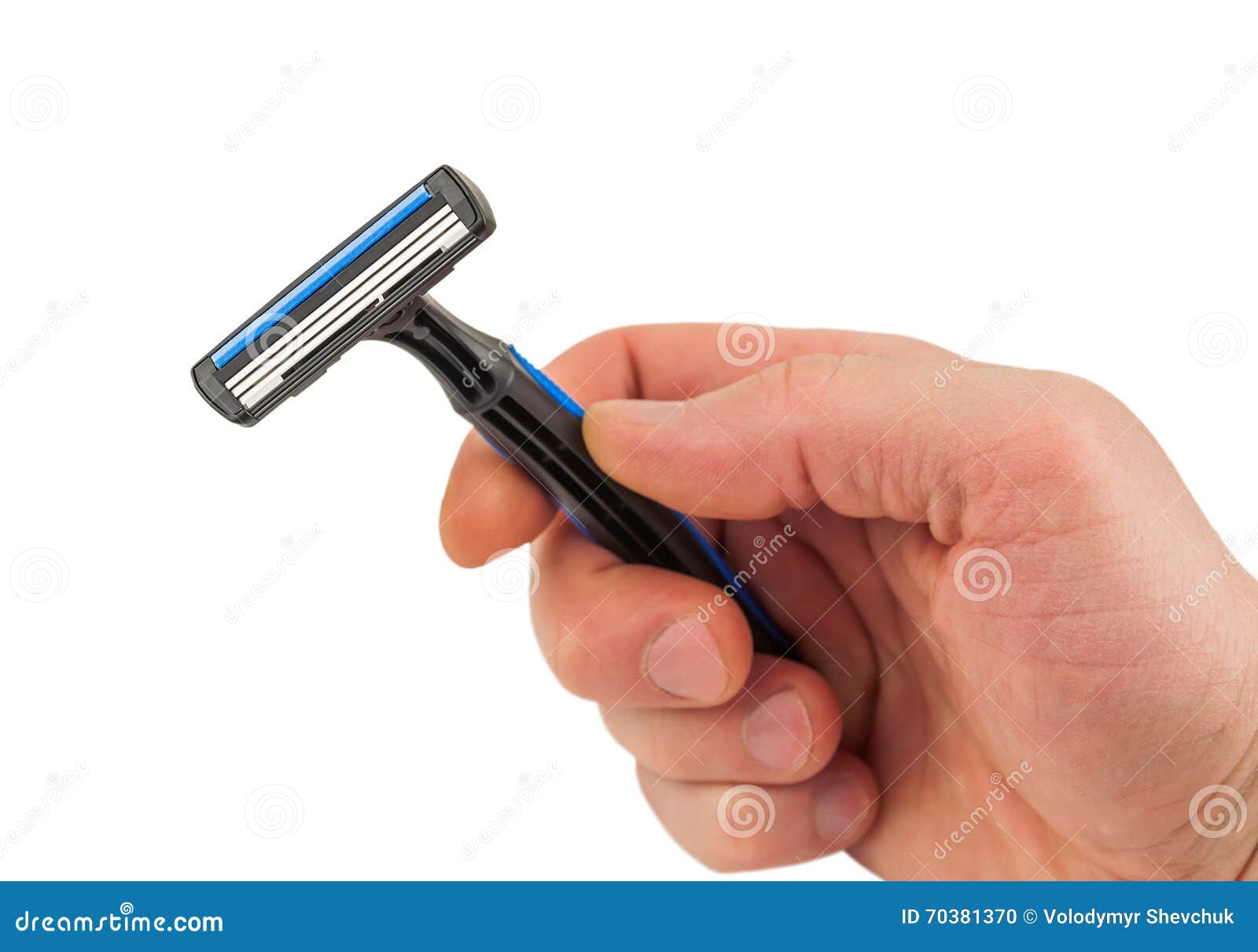 New razor in hand stock photo. Image of finger, contemporary - 70381370