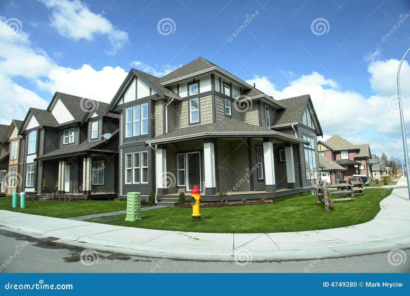 New Real Estate Subdivision BC Stock Photo - Image of suburban, details ...