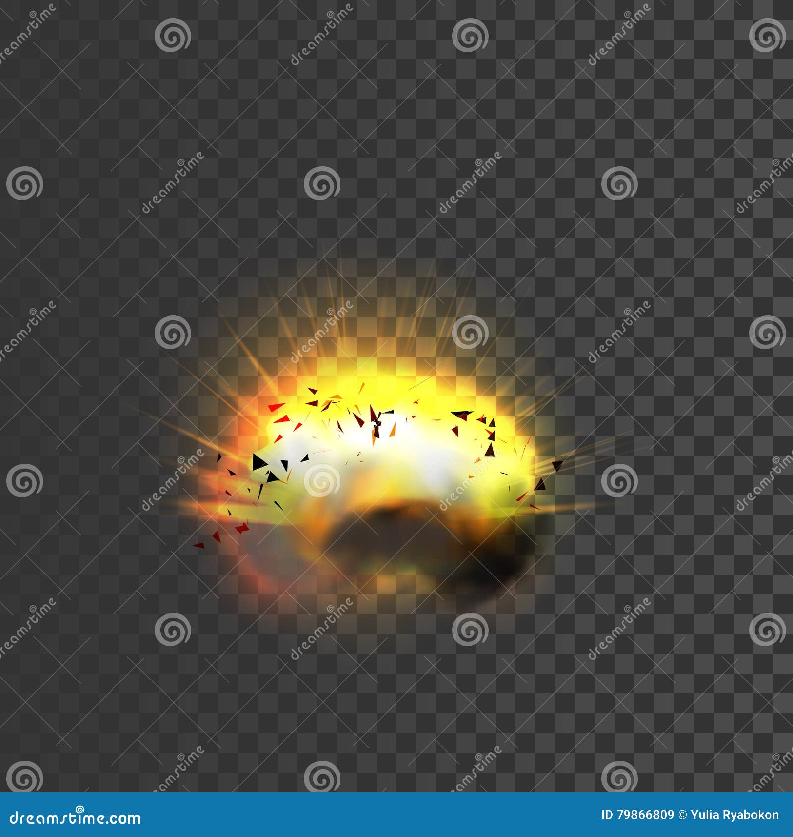 New Realistic Explosion Icon Stock Vector - Illustration of cloud, smog ...