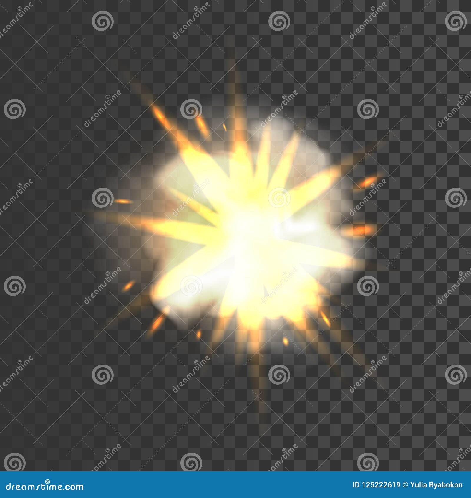 New Realistic Explosion Sign Stock Illustration - Illustration of ...
