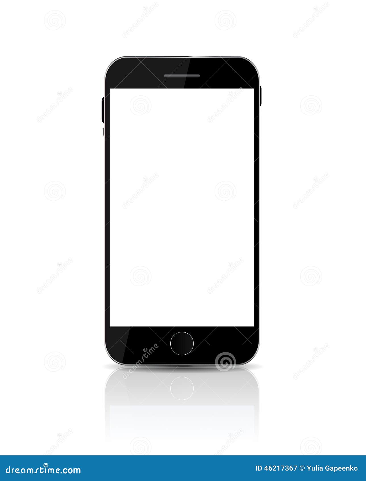 New Realistic Mobile Phone with White Screen. Stock Vector ...