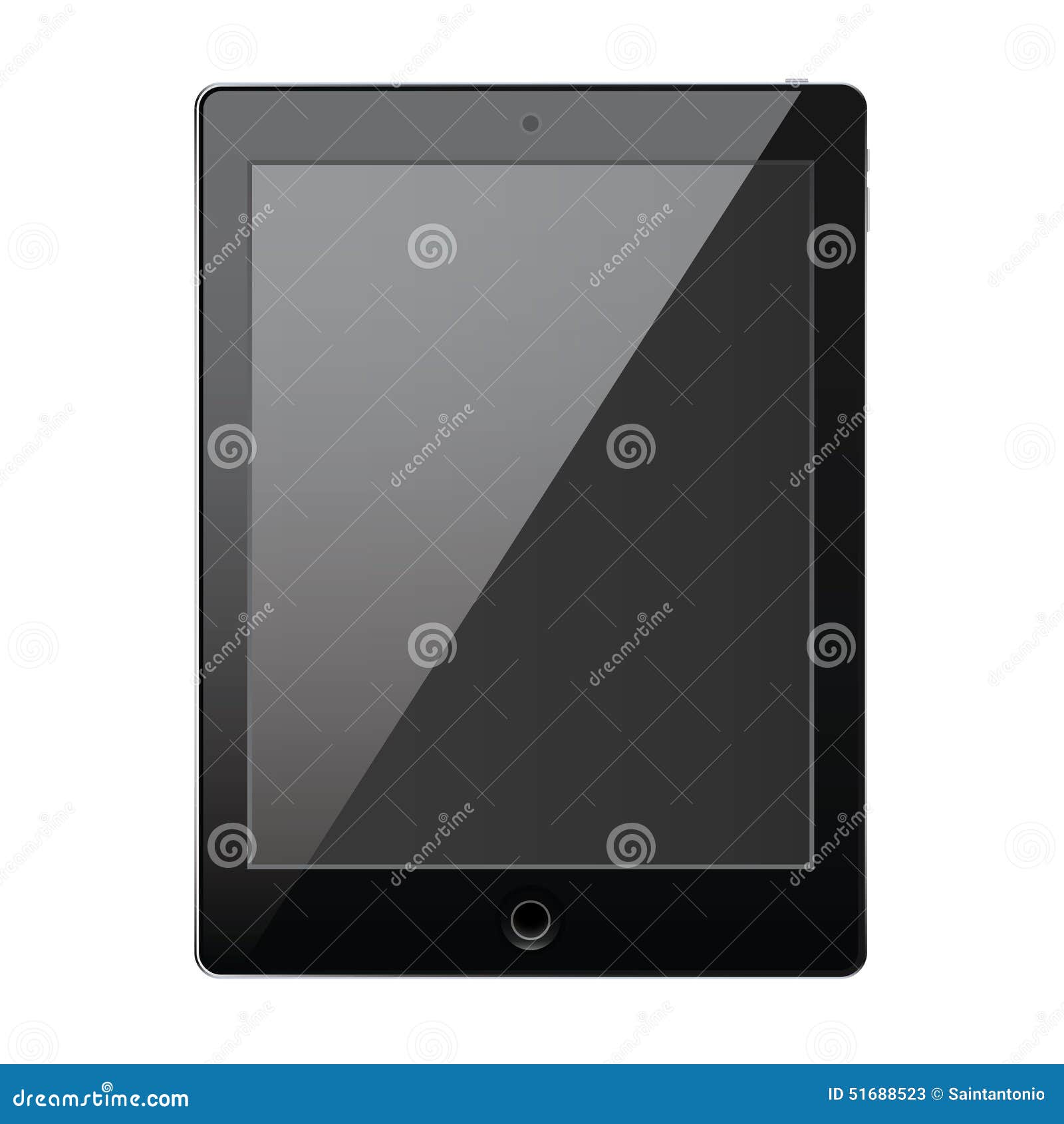 New Realistic Tablet Modern Style Isolated on White Background Stock ...