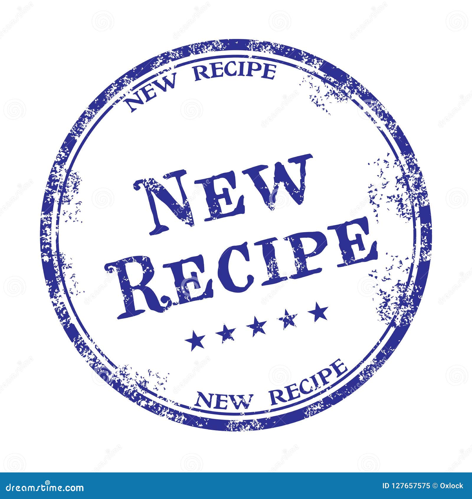New recipe rubber stamp stock vector. Illustration of cook - 127657575