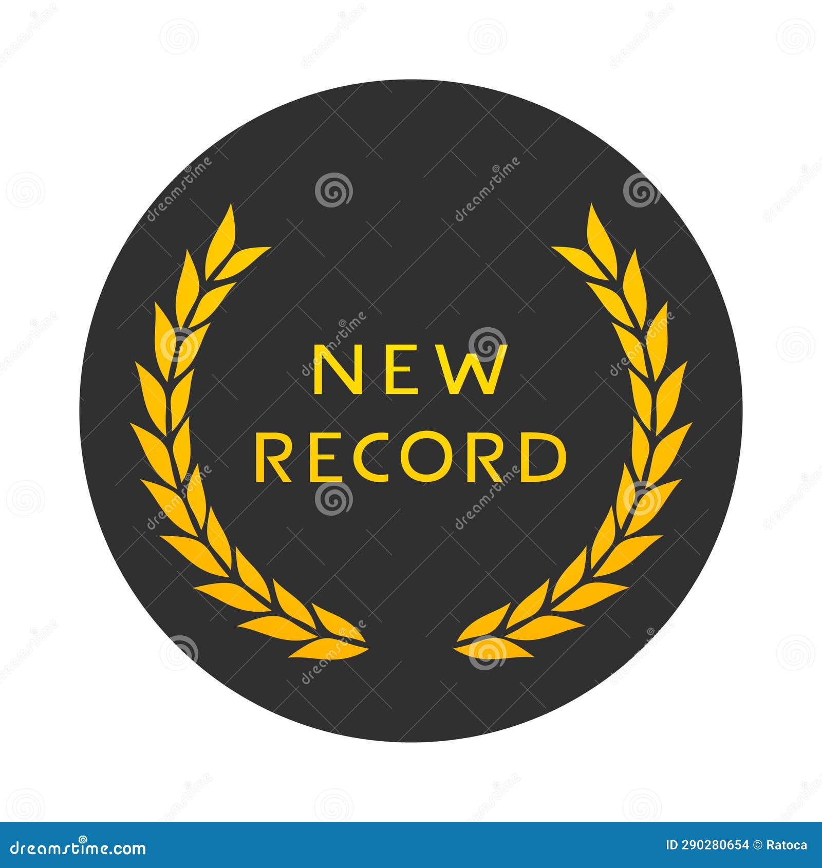 New record symbol stock vector. Illustration of victory - 290280654