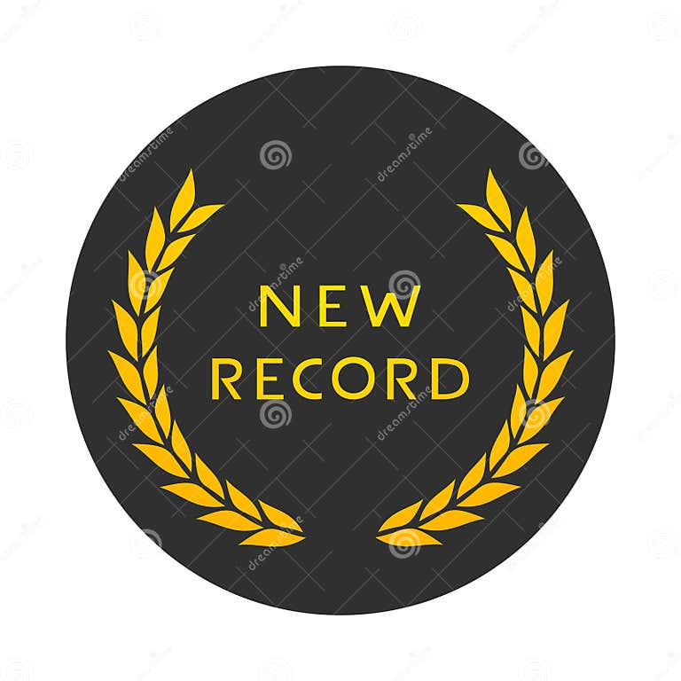 New record symbol stock vector. Illustration of victory - 290280654