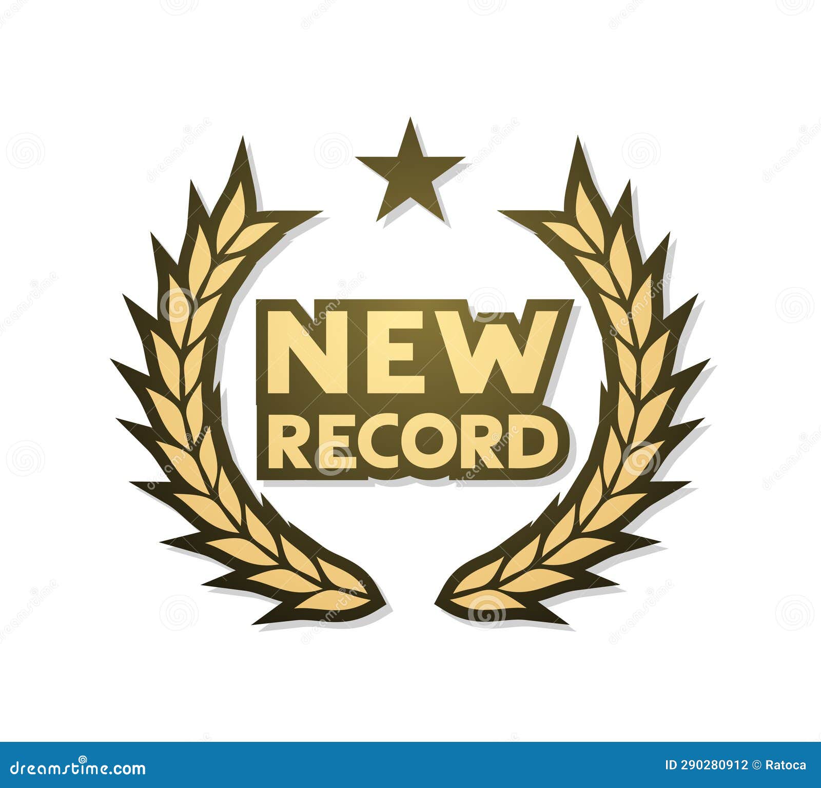New record symbol stock vector. Illustration of laurel - 290280912