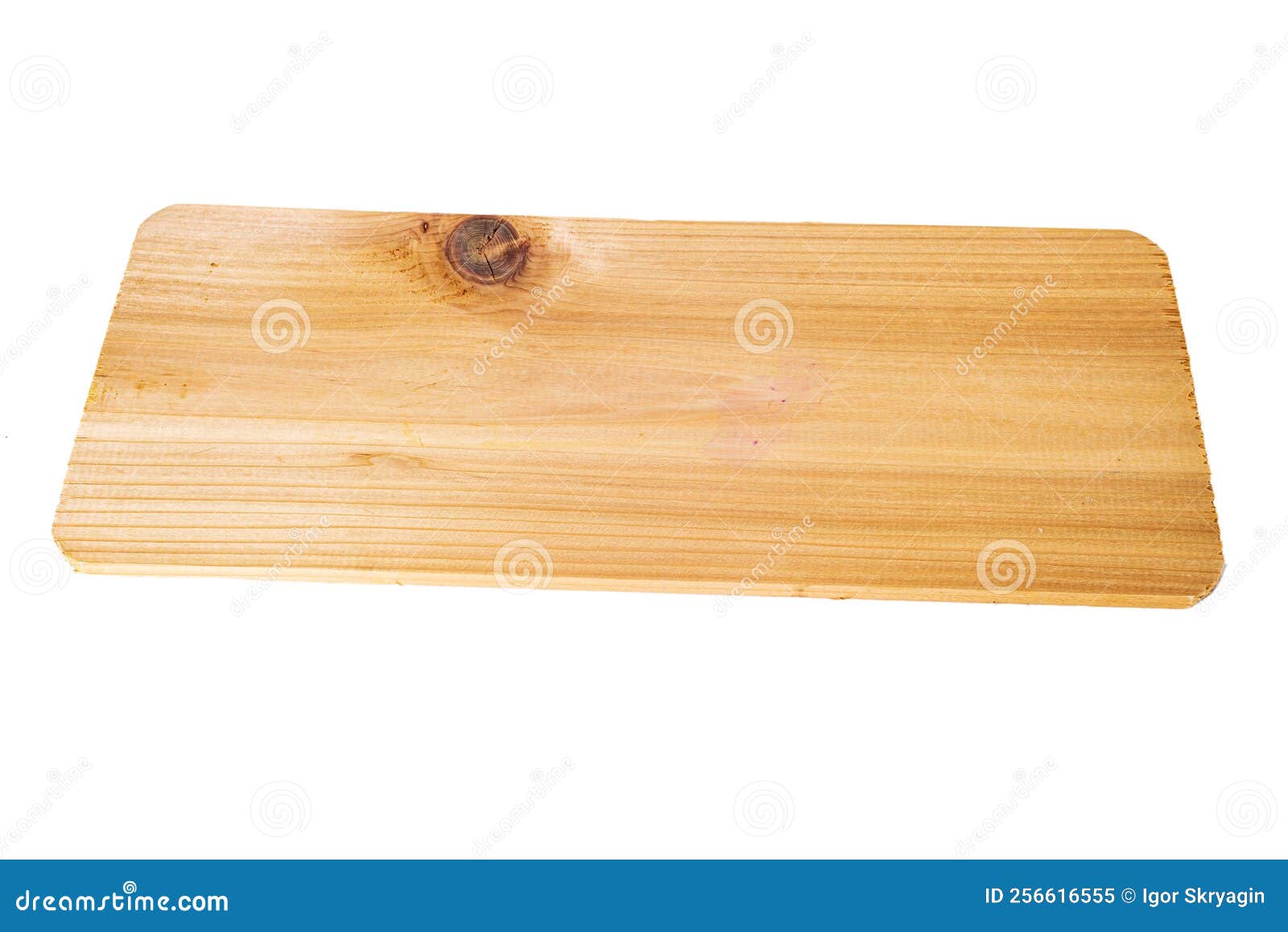 New Rectangular Wooden Board, Isolated on White Stock Image - Image of ...