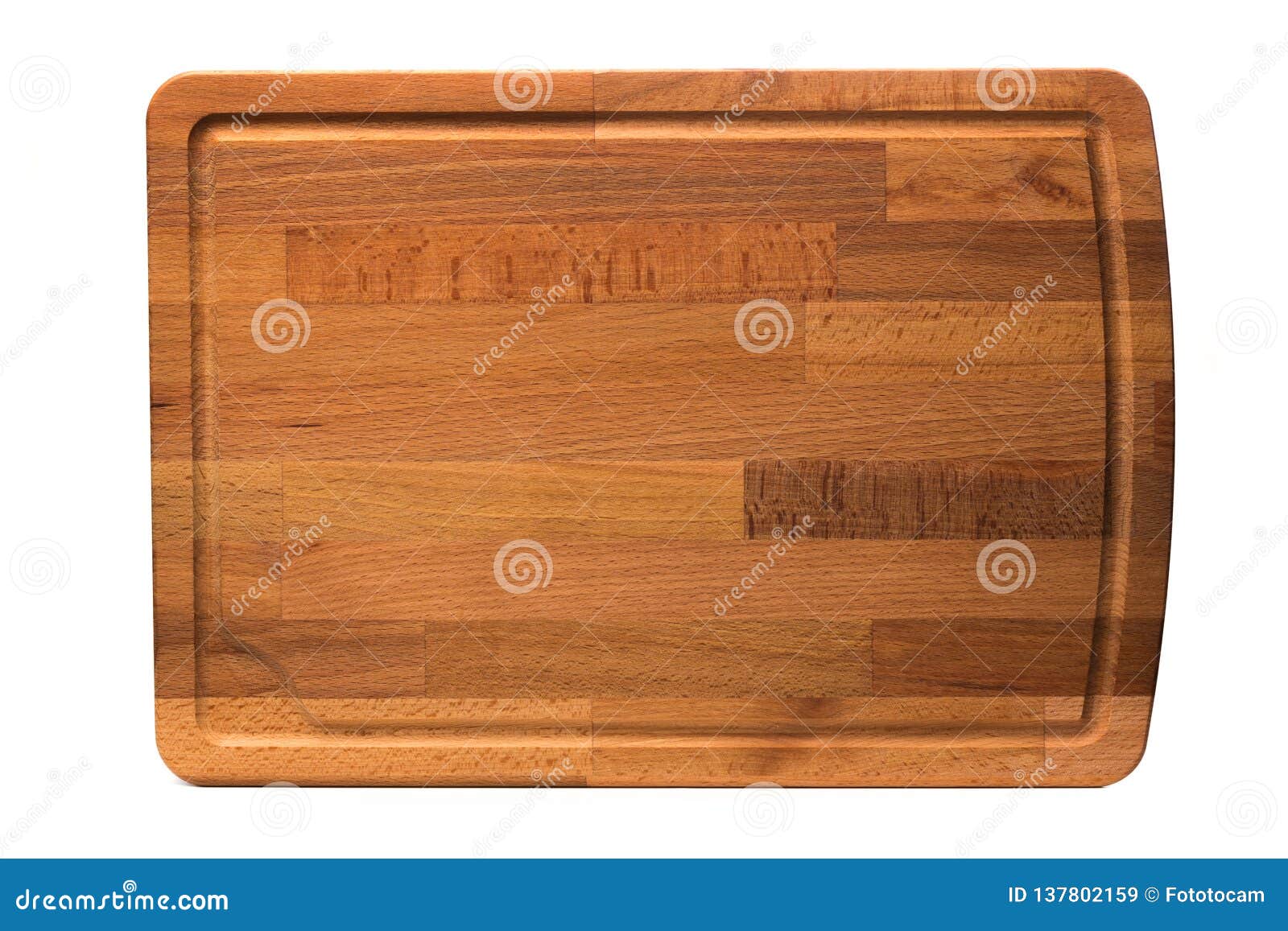New Rectangular Wooden Cutting Board, Top View, Isolated - Image Stock ...