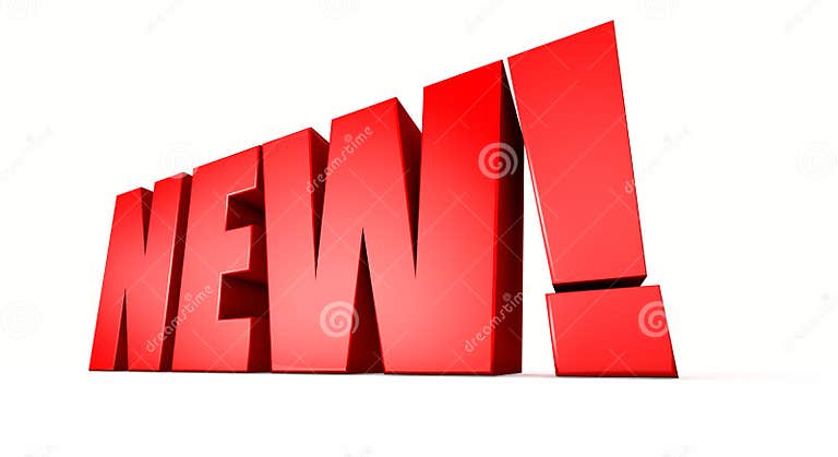 New in red stock illustration. Illustration of font, letter - 7771967