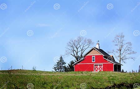 New Red Barn stock image. Image of exterior, architecture - 24704379