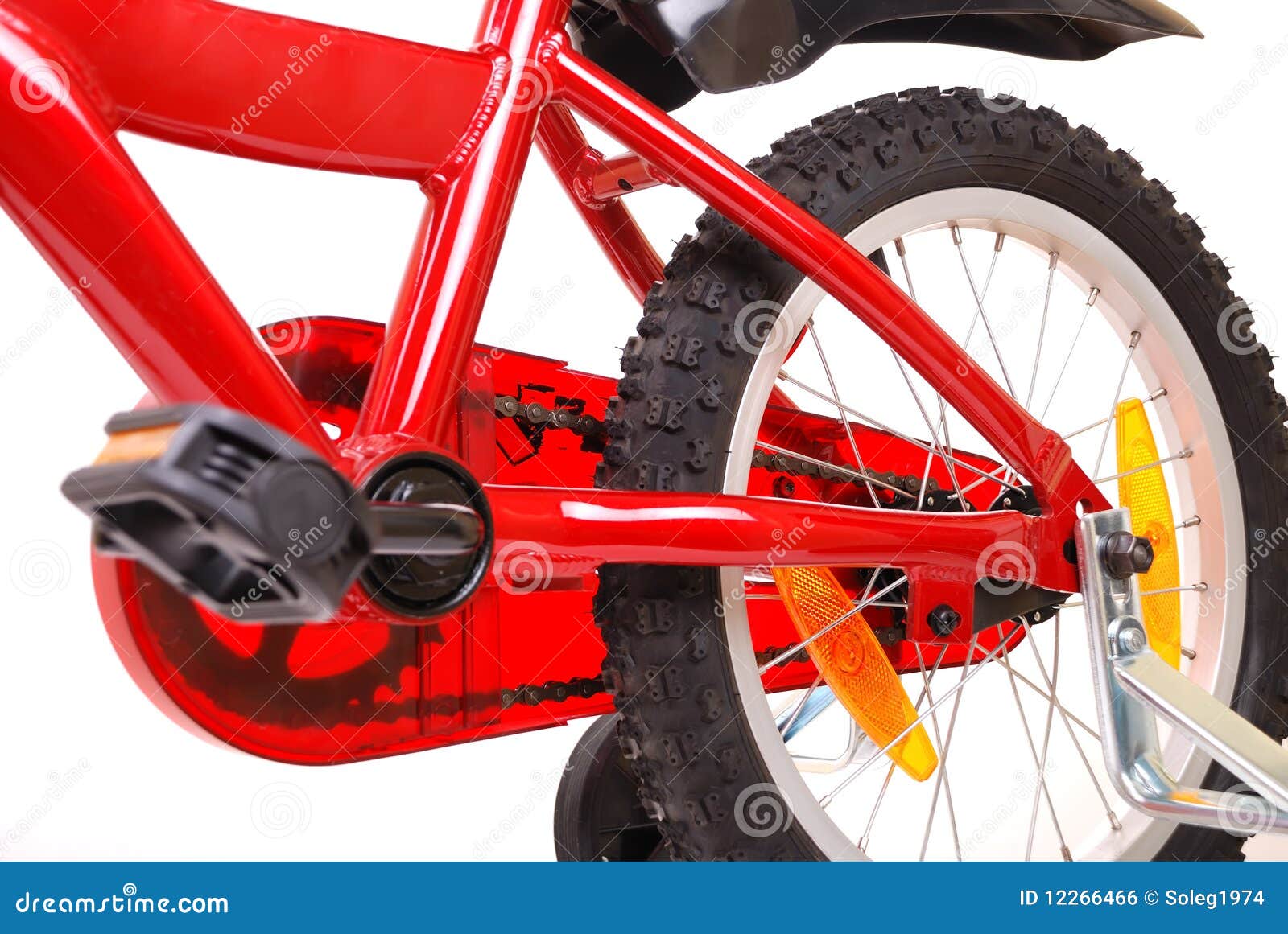New Red Children S Bicycle on White Stock Photo - Image of rubber ...
