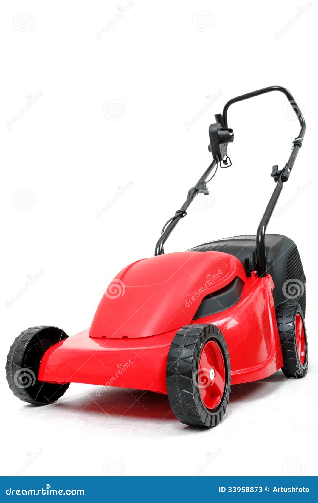 New Red Lawnmower on White Background Stock Image - Image of equipment ...