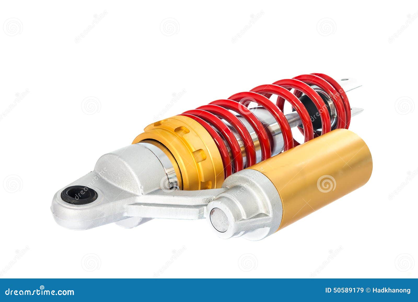 New Red Motorcycle Suspension Stock Image - Image of coil, garage: 50589179