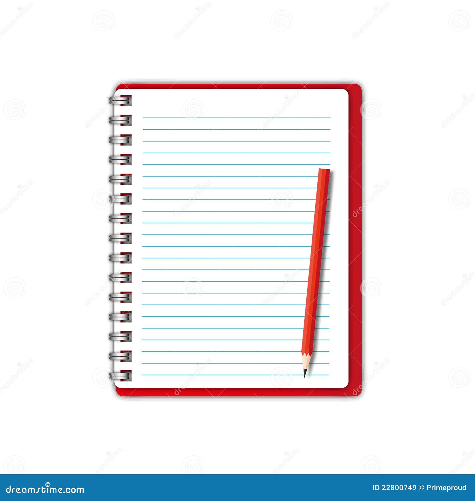 New Red notebook stock illustration. Illustration of memo - 22800749